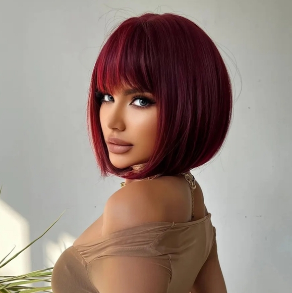 Hot Topic | Hair | Deep Red Sexy Bob Wig | Poshmark